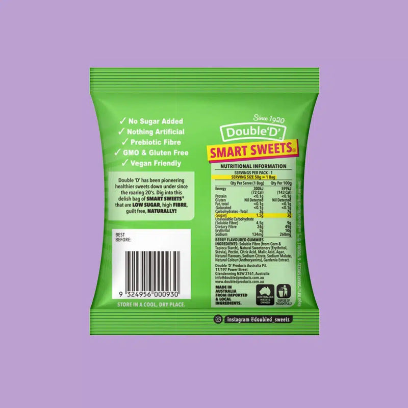 Smart Sweets Sour Bears 50g – My Sugar Free