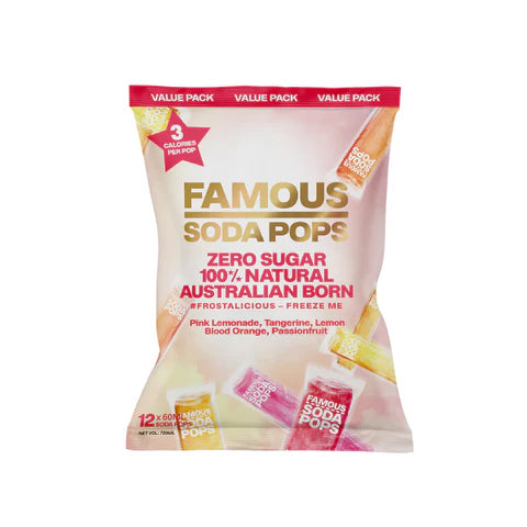 Ice Blocks - Famous Soda Pops (12 pack) - My Sugar Free