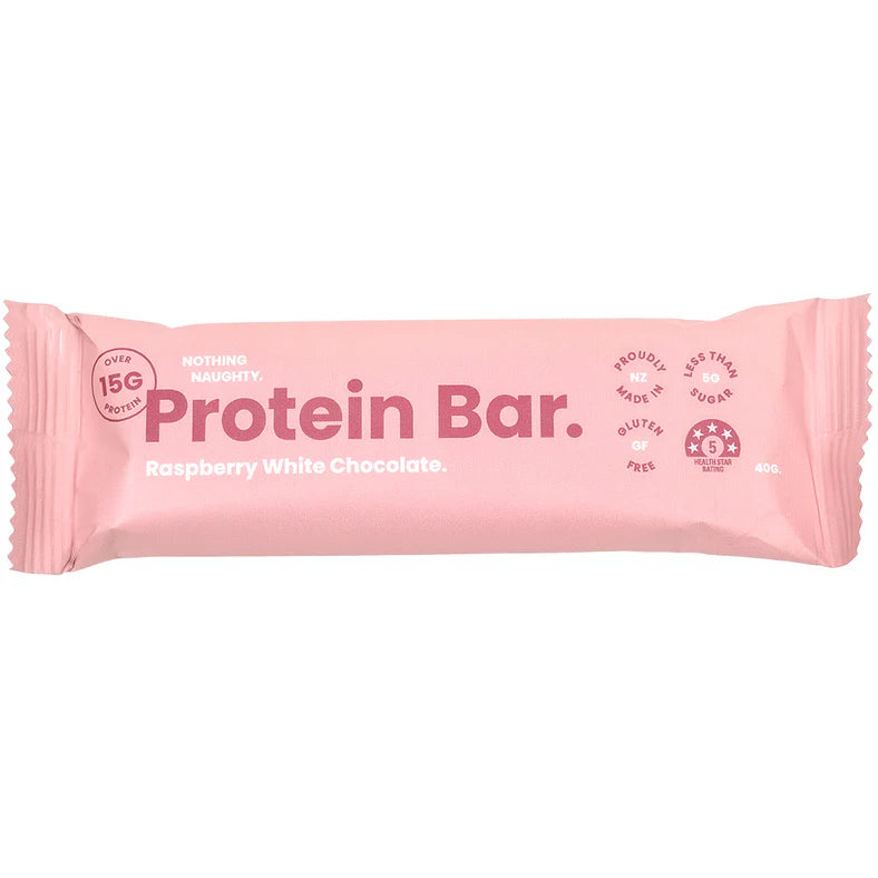 Nothing Naughty Protein Bar - Raspberry White Chocolate – My Sugar Free
