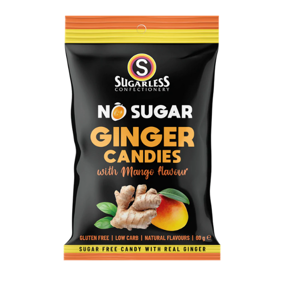 Mango Flavoured Ginger Candy - Mango Flavoured 60g – My Sugar Free