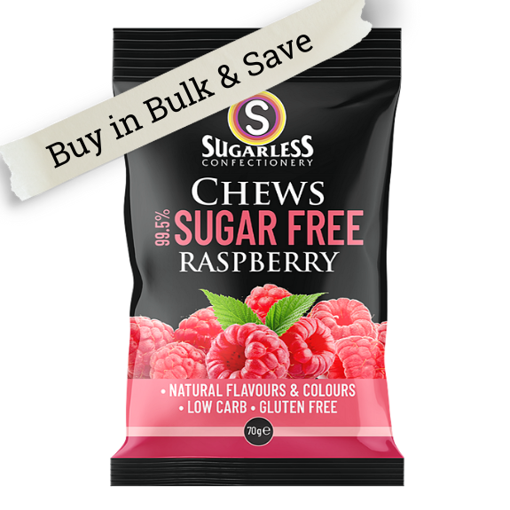Raspberry Drops Lollies | Raspberry Chews 70g – My Sugar Free