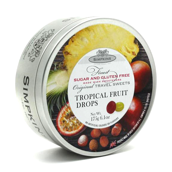 Tropical Fruit Drops Travel Sweets 175g - My Sugar Free